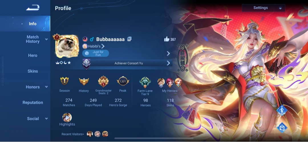 [WTS] Honor Of Kings Acc (HOK) (Master 1), Video Gaming, Video Games ...