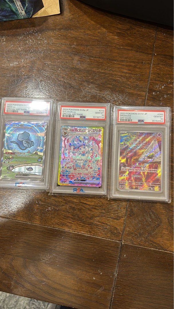 WTT PSA 10 SLABS BUBBLE MEW DROWZEE SYLVEON, Hobbies & Toys ...