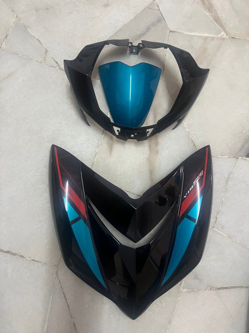 Yamaha Y15zr V2 Original Coverset Fullset Cyan, Motorbikes on Carousell