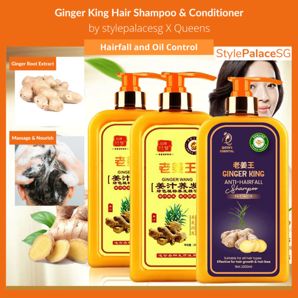 [1000ml] Ginger King Hair Shampoo Anti-Hair Loss Hair Growth Original ...