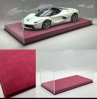 1/18 Dust Proof Acrylic Display Case with Black&Red Base for BBR ...