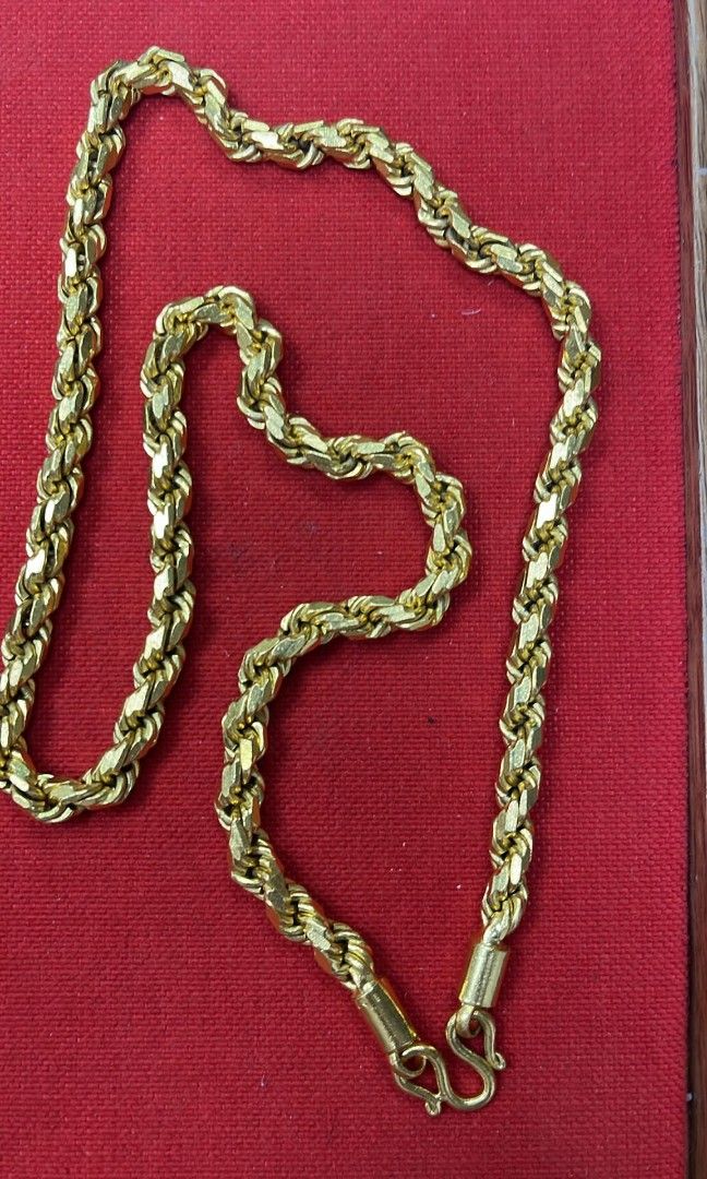 999 Gold Chain [SAO Hallmark] Solid Rope Design 24K Gold Weight 299.65 ...