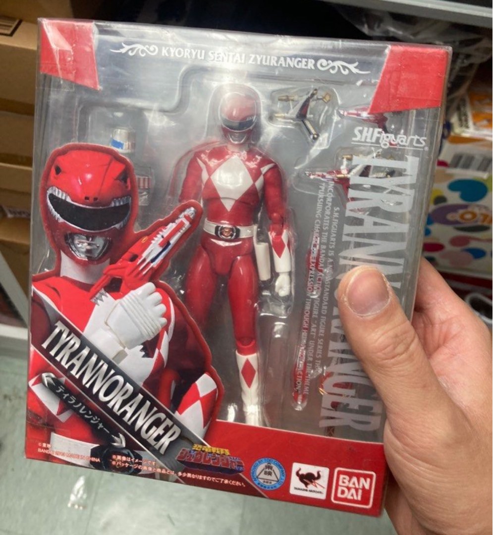 全新未開 Bandai shf power ranger rangers tyranoranger red 恐龍戰隊 紅戰士 龘, 興趣及遊戲 ...