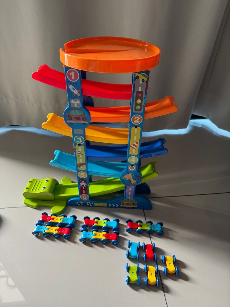 Kids Toy Car Sliding Track 6 Layer Speeding Car Toy, Hobbies & Toys ...