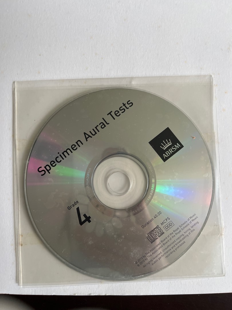 ABRSM Specimen Aural Tests Grades 4 & 5, Hobbies & Toys, Music & Media ...