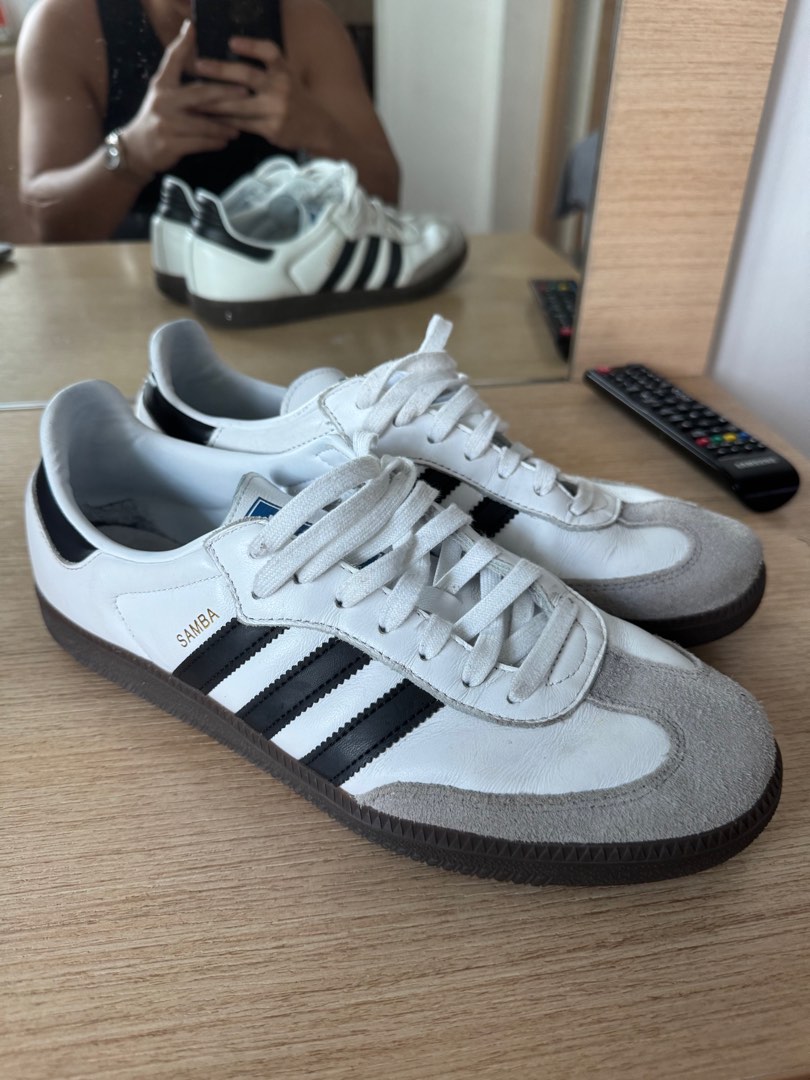 Adidas Samba White, Men's Fashion, Footwear, Sneakers on Carousell