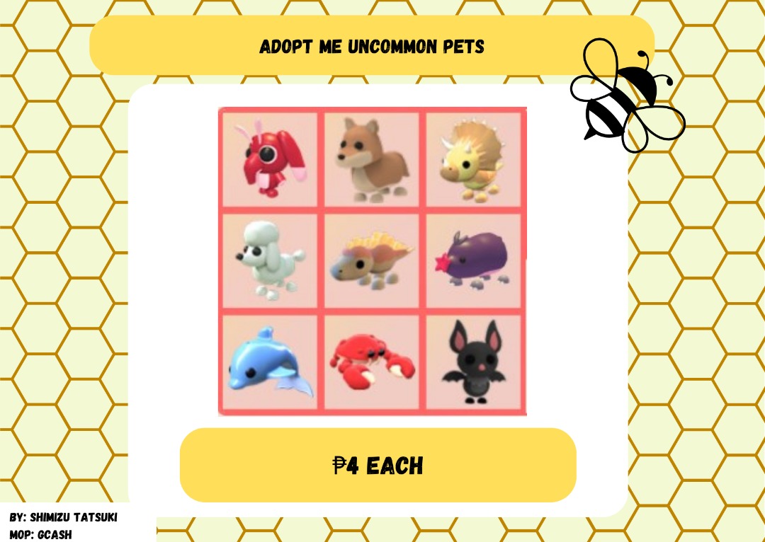 Adopt me uncommon pets, Video Gaming, Video Games, Others on Carousell