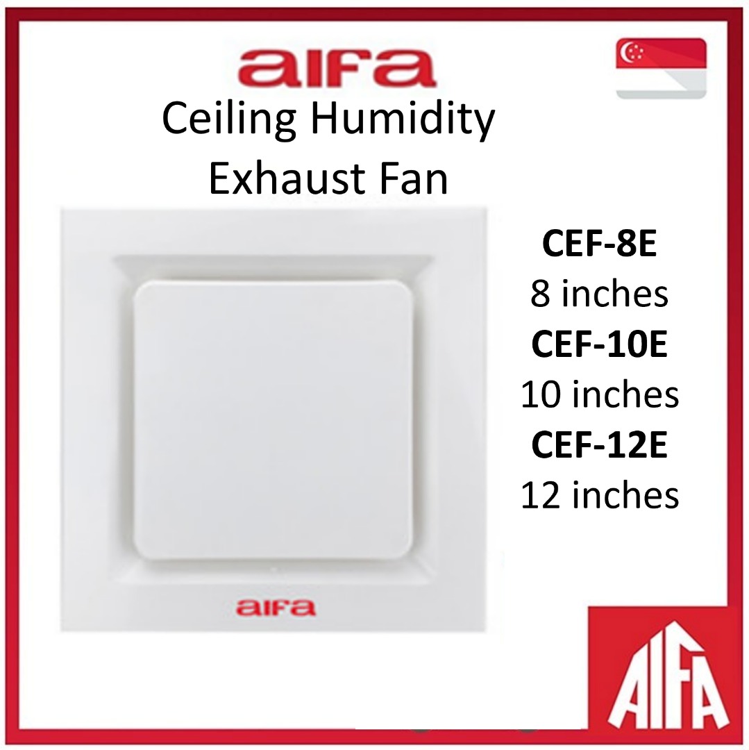 Aifa Ventilation Humidity Ceiling Exhaust Fan - 8" / 10" / 12" CEF-8E ...