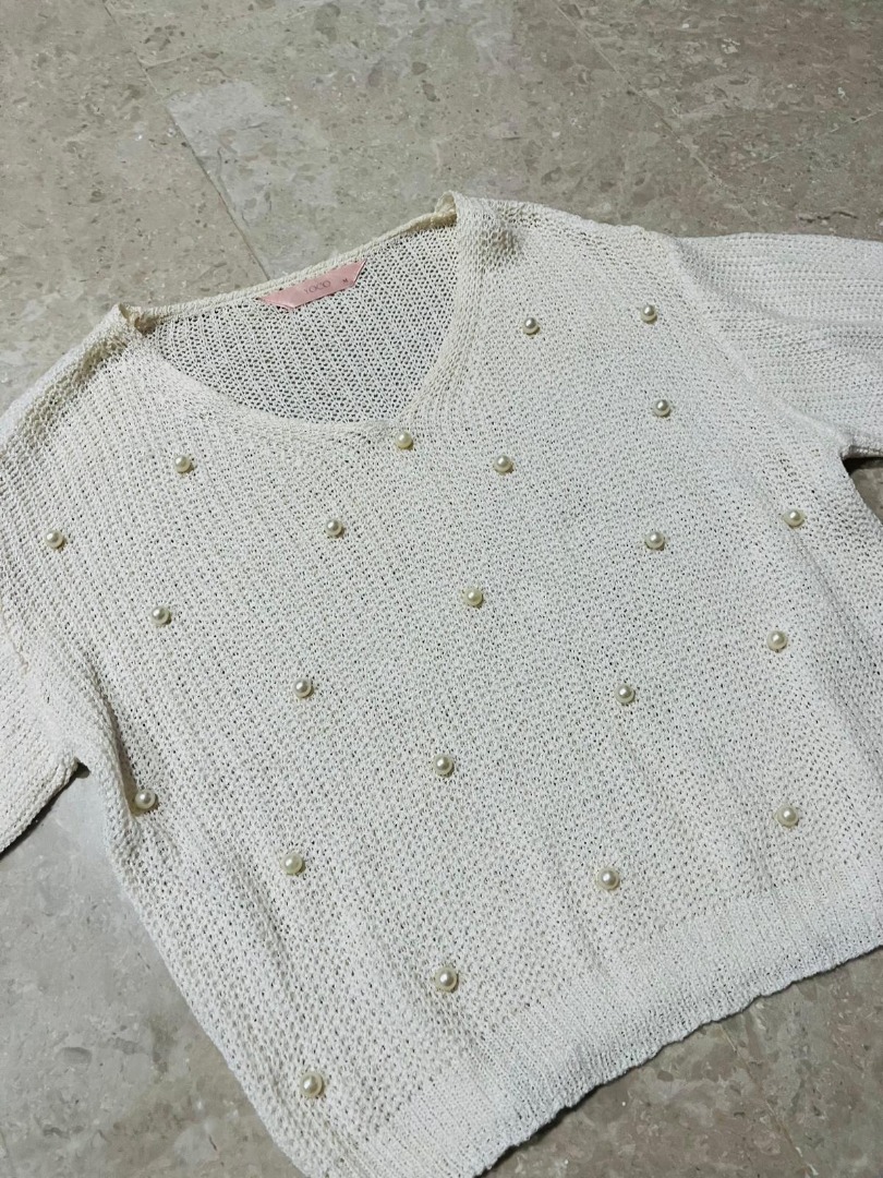 Authentic Taiwan YOCO *Pear Style Knitted Blouse *Size M* *Elegant ...