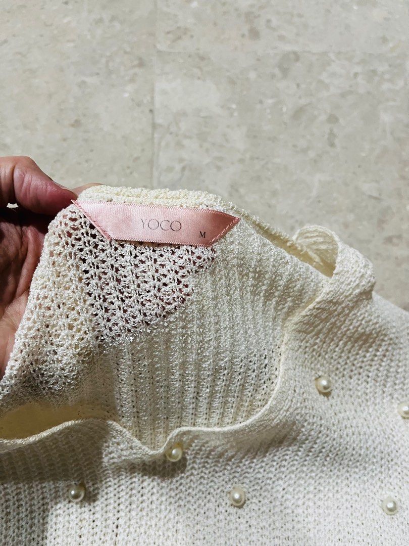 Authentic Taiwan YOCO *Pear Style Knitted Blouse *Size M* *Elegant ...