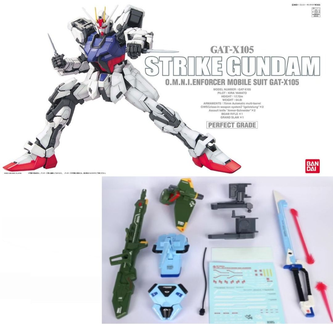 Bandai Namco Perfect Grade PG 1/60 Scale Strike Gundam (Mobile Suit ...