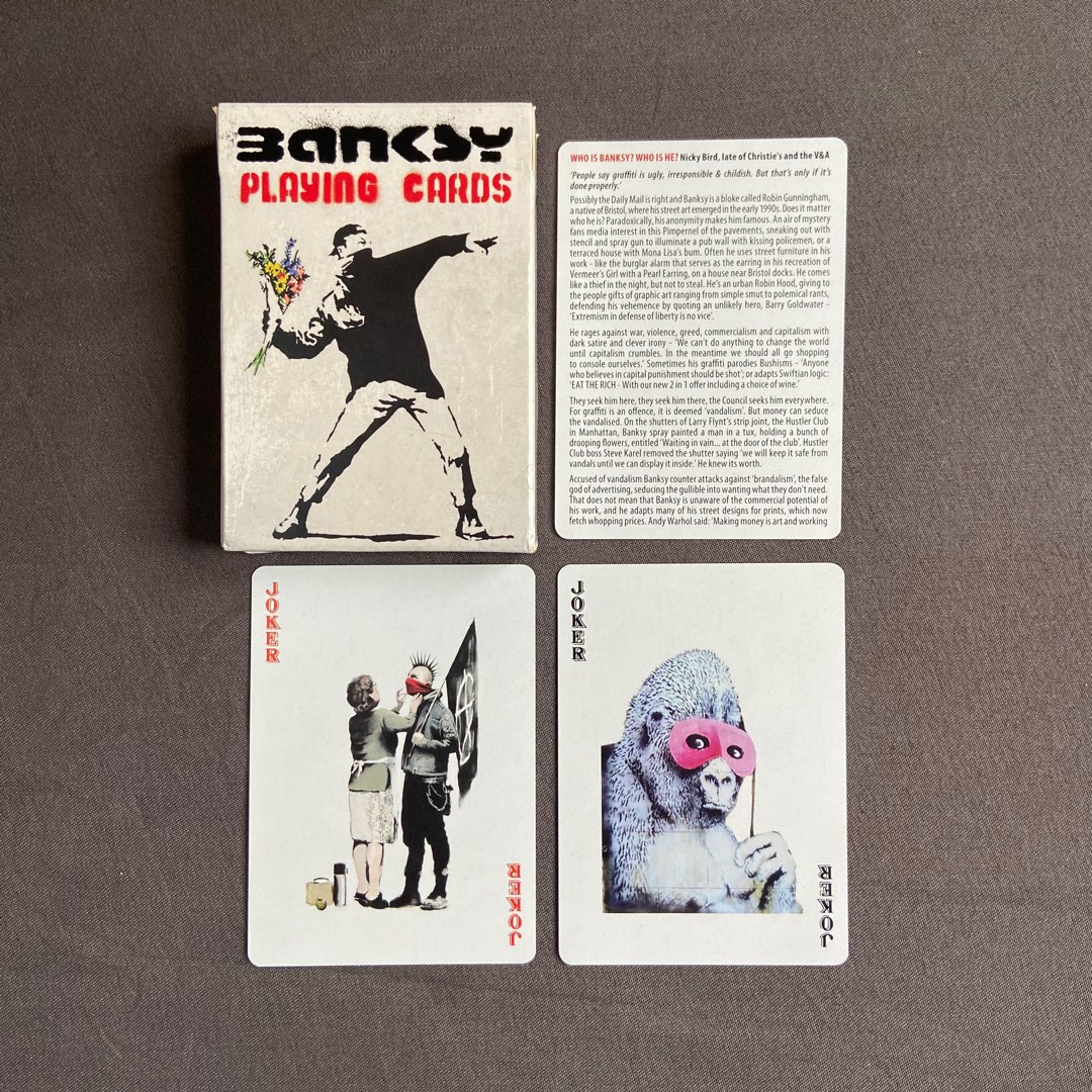 Banksy Playing Cards, Hobbies & Toys, Toys & Games on Carousell
