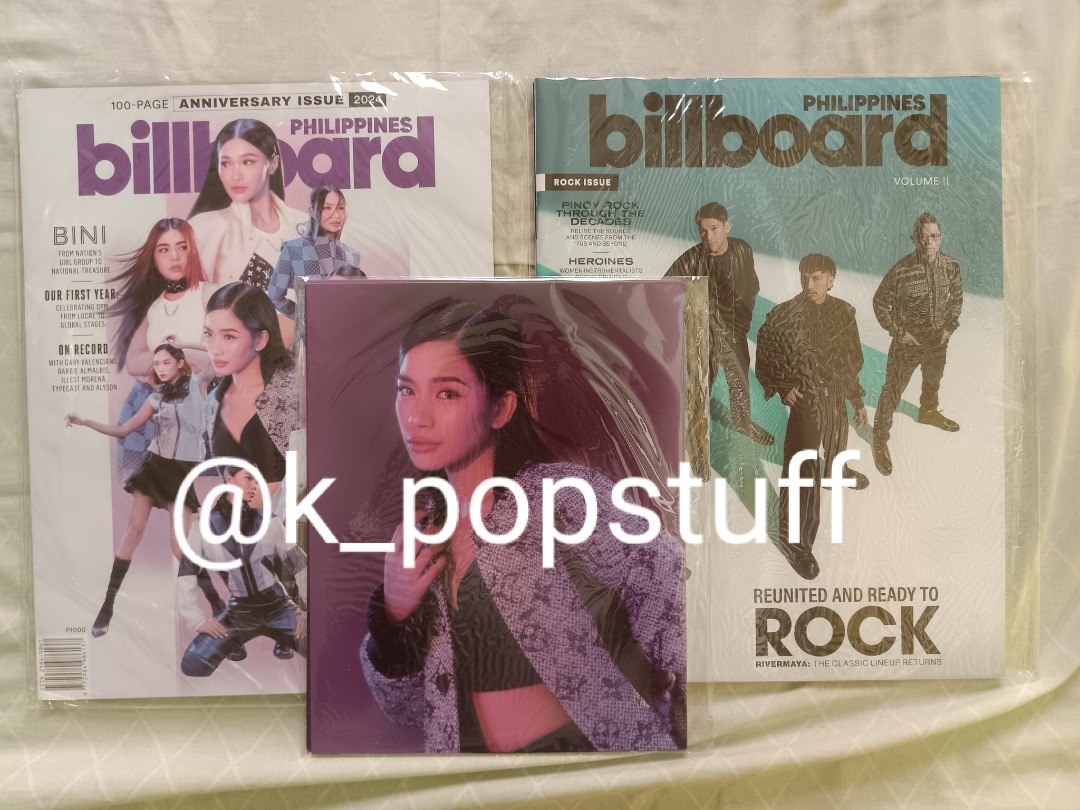 BINI Billboard magazine set w/ complete photo prints, Hobbies & Toys ...