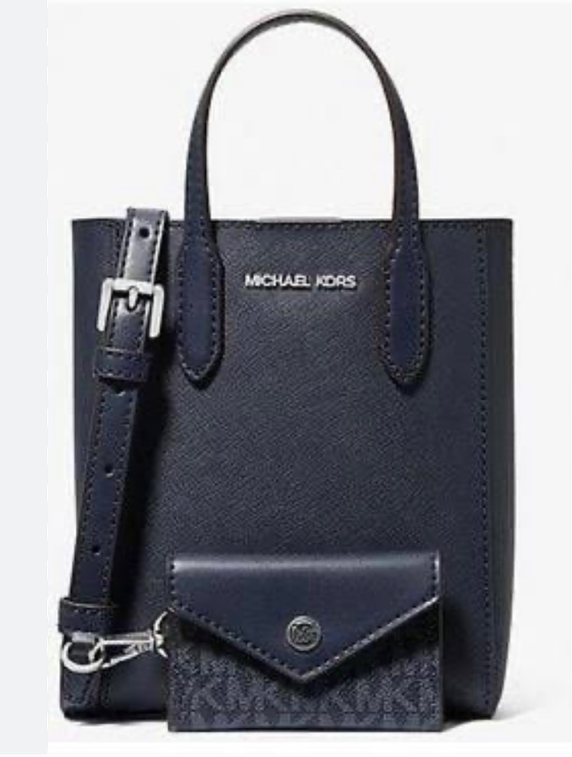 BNEW Michael Kors Vincent Crossbody Bag in Navy, Luxury, Bags & Wallets ...