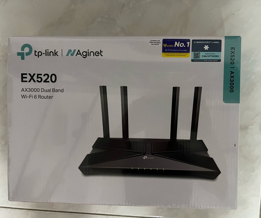 BNIB TP-Link EX520 AX3000 Wifi 6 Router, Computers & Tech, Parts ...