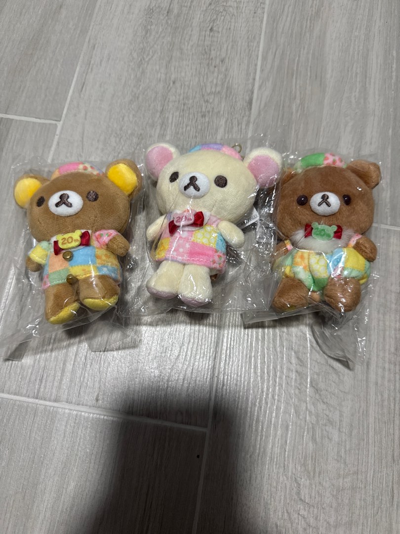 BNWT Rilakkuma Korilakkuma Chairoikoguma 20th Anniversary Mascot ...