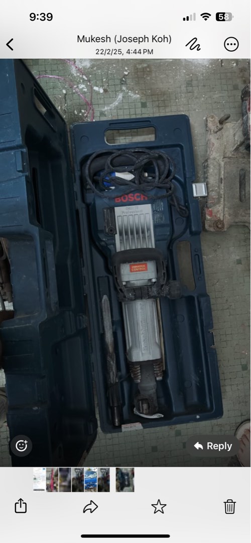 Used Construction Equipment-Bosch Hammer Breaker Machine GSH 16-30 ...