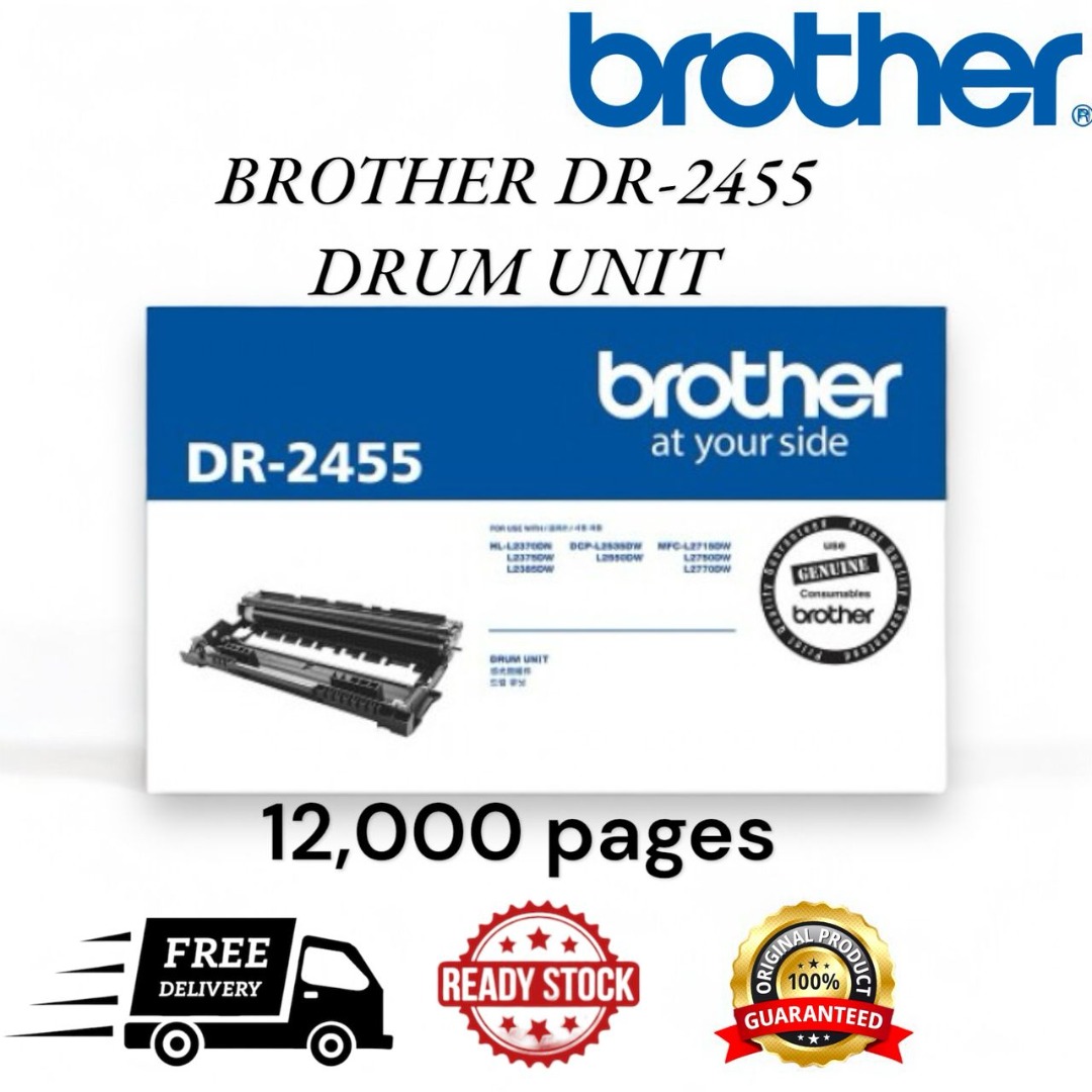 Brother DR-2455 DR 2455 Original Drum Unit HL-L2370DN HL-L2375DW DCP ...