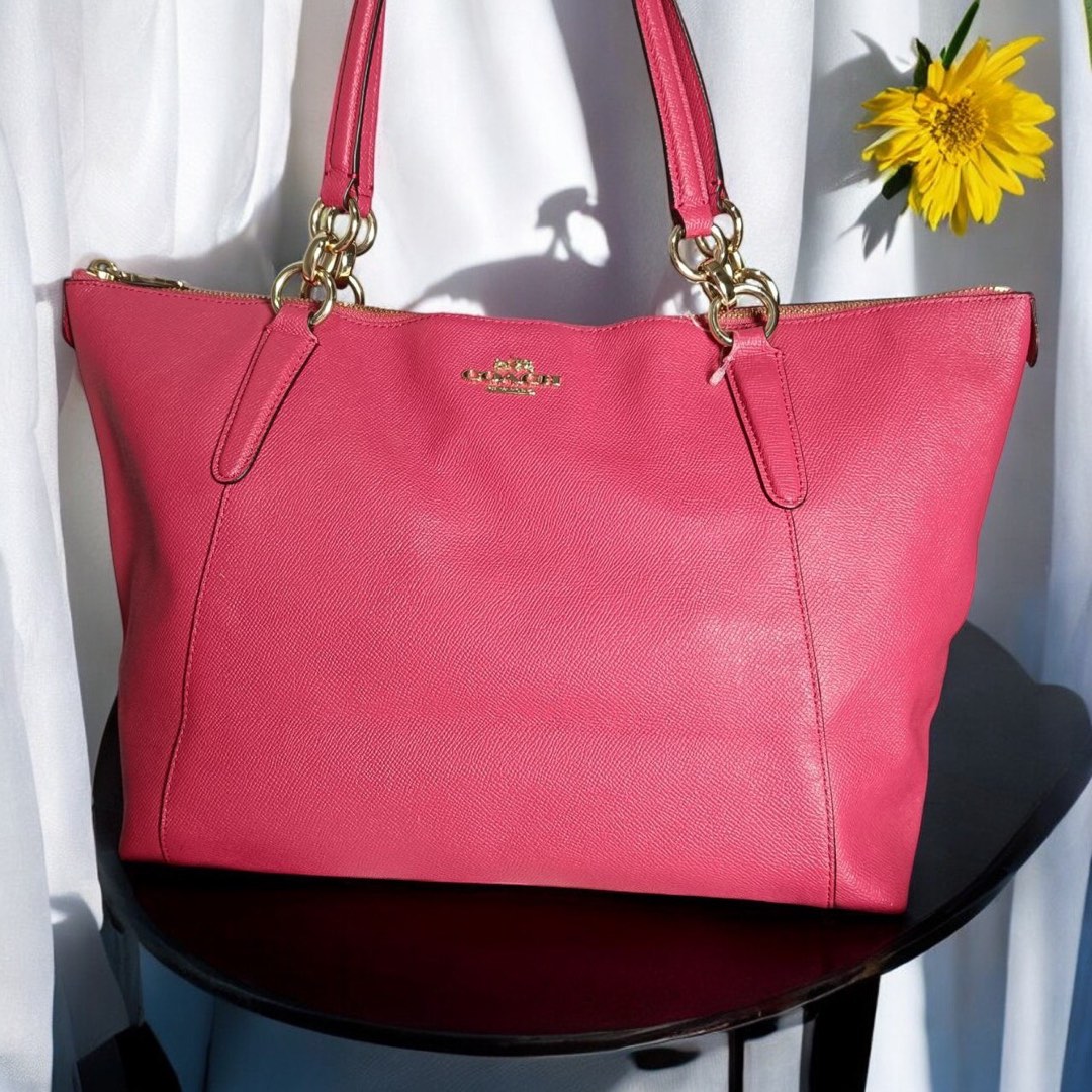 Coach Style Ava Tote Crossgrain Leather Handbag, Luxury, Bags & Wallets ...