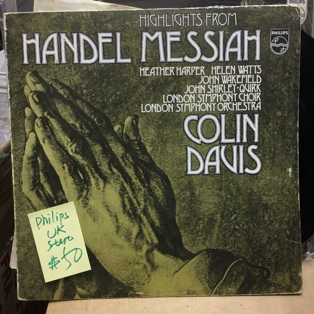 Colin Davis, Handel Messiah(彌賽亞), Philips UK 黑膠唱片，英國版 / classical LP ...