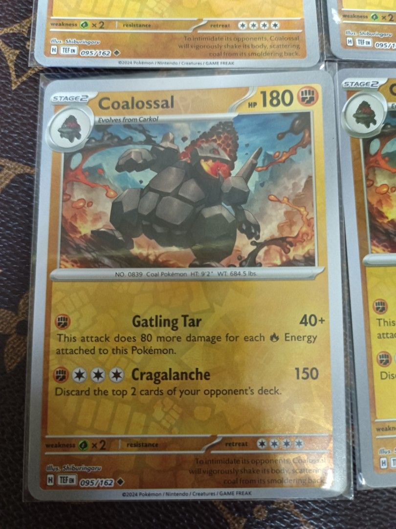 (Combo) Coalossal - 095/162 Reverse Holo RH Temporal Forces (4 pc's ...