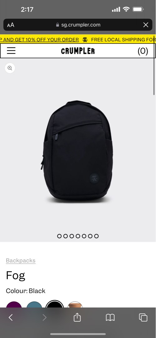 Crumpler Fog Backpack Black, Men's Fashion, Bags, Backpacks on Carousell