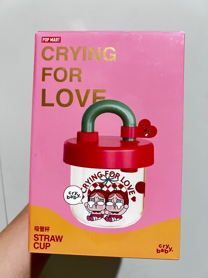 Crybaby Crying For Love Straw Cup Gelas Pop Mart, Bayi & Anak, Lainnya ...