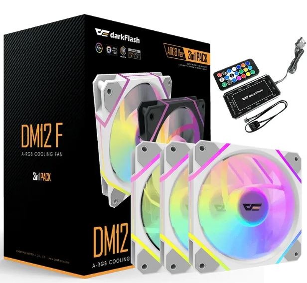 Darkflash DM12F 3in1 Combo 120mm CPU Cooler ARGB fans White, Computers ...
