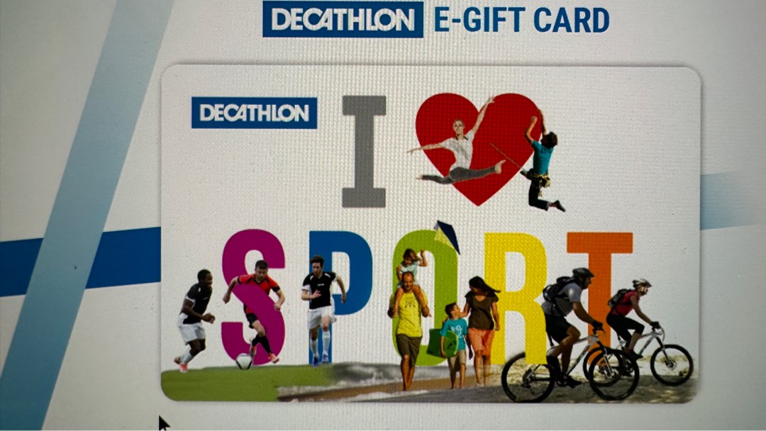 Decathlon E-gift card, Tickets & Vouchers, Vouchers on Carousell