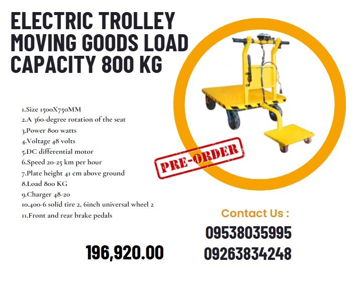 electric trolley moving goods load capacity 800 kg, Everything Else ...