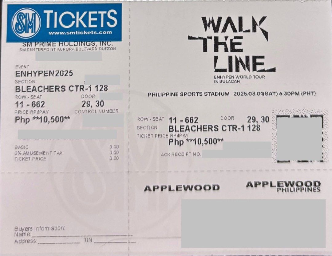 Enhypen Walk The Line Ticket March 01, 2025, Tickets & Vouchers, Event ...