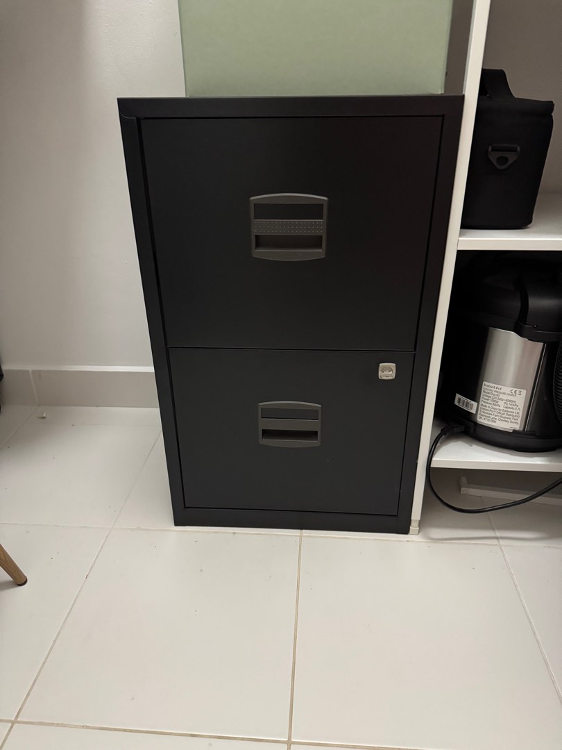 Filing cabinet (lockable) with drop down folders, Furniture & Home ...