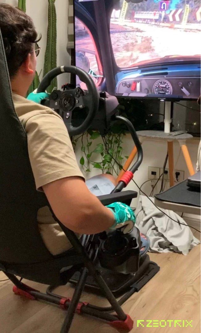 Portable, Foldable Sim Racing Cockpit Seat - For Logitech G29, G923 ...