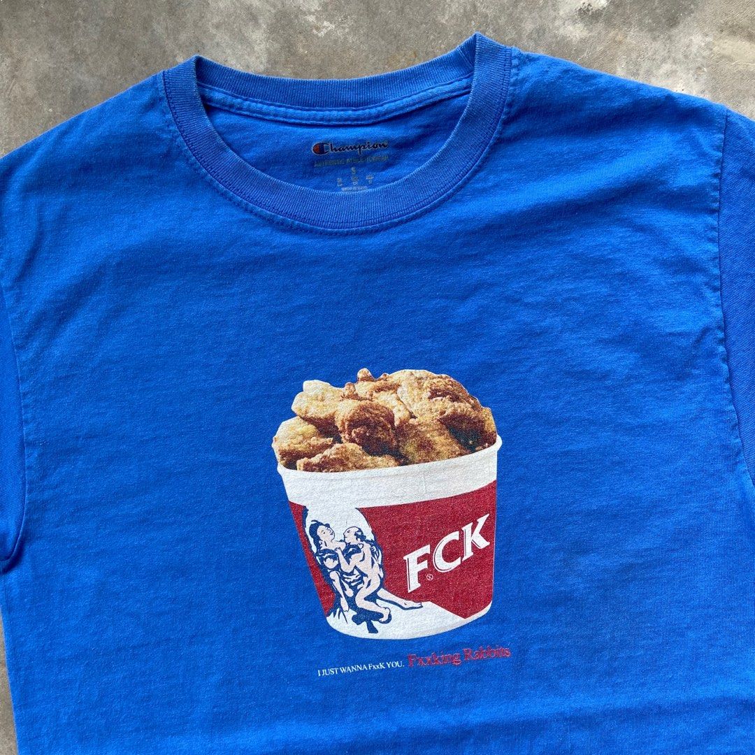 FR2 KFC PARODY X CHAMPION, Men's Fashion, Tops & Sets, Tshirts & Polo ...