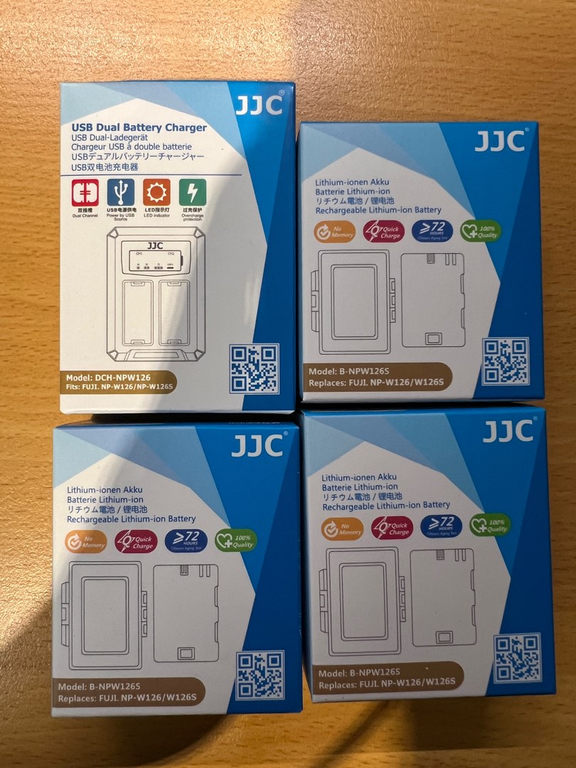 富士FUJI Film JJC副廠電池 充電器NP-W126/126S FUJI X-M5 X100VI XT5 XS-10, 相機攝影, 攝影配件, 電池及充電器在旋轉拍賣