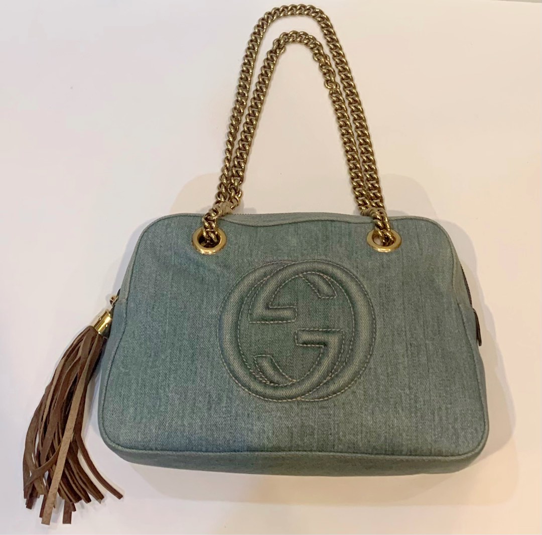 Gucci Soho Denim Bag, Luxury, Bags & Wallets on Carousell
