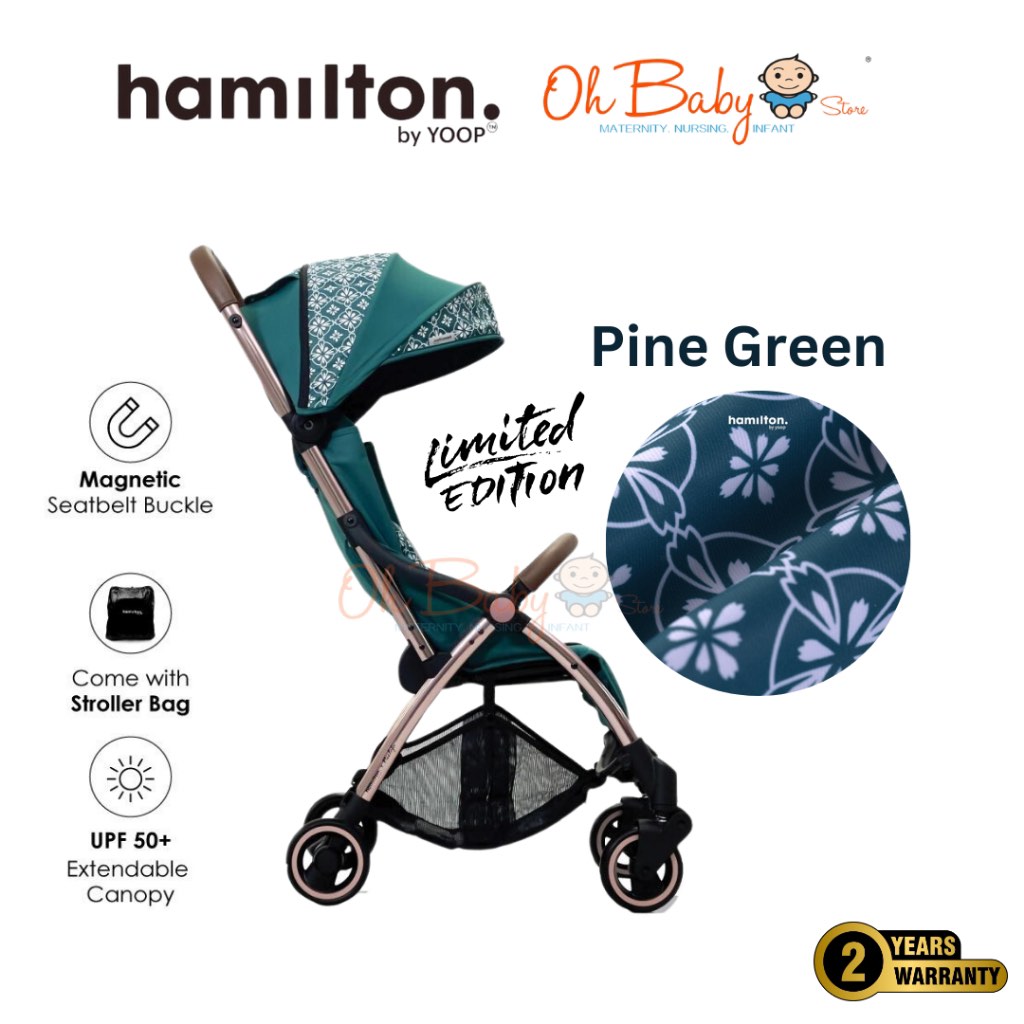 Hamilton x Neelofa stroller X1 Plus Limited Edition Pine Green, Babies ...