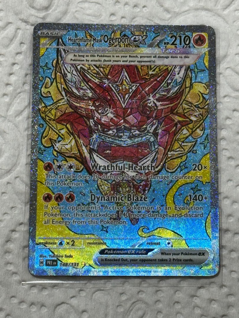 (English) prismatic evolution Hearthflame mask ogerpon ex sir, Hobbies ...