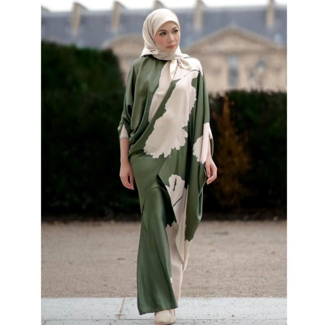 Helena Kaftan - Army by Zefiks, Women's Fashion, Muslimah Fashion, Baju ...
