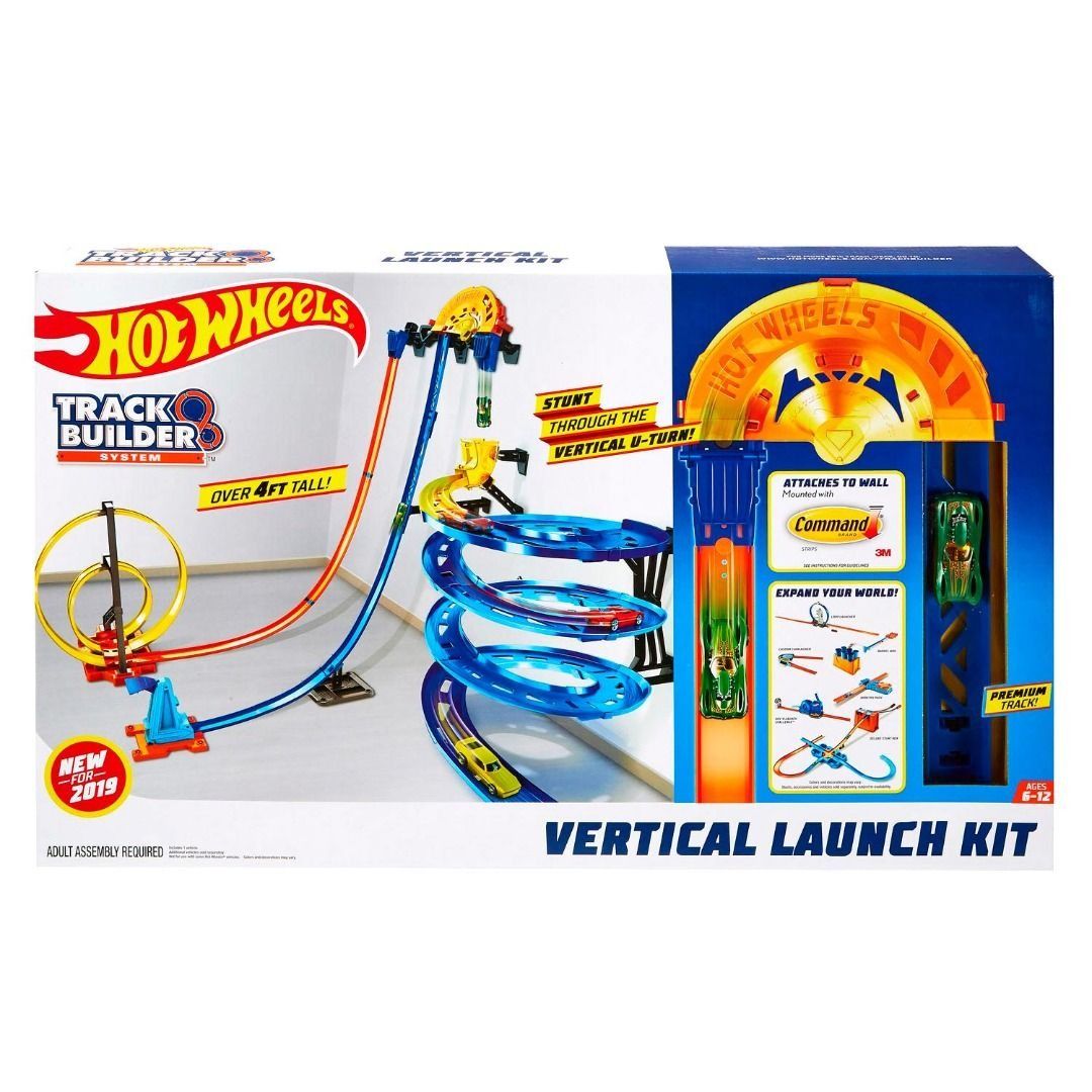 Hot Wheels Vertical Launch Kit (Save space with wall mounted play ...