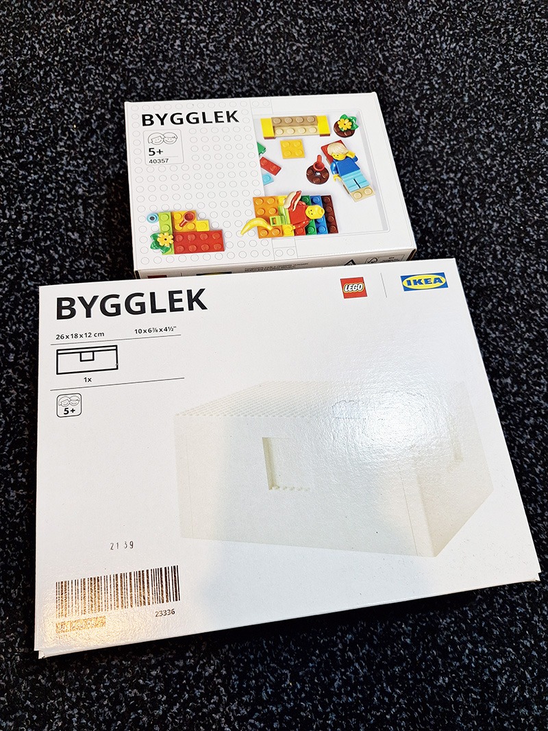 Ikea Bygglek Lego Set 201pcs + Lego Medium Size Box 26x18x12cm, Hobbies ...