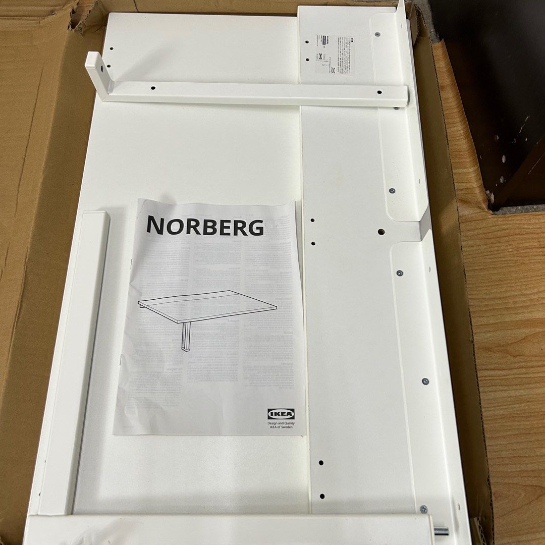 Ikea Norberg drop leaf table, Furniture & Home Living, Furniture ...