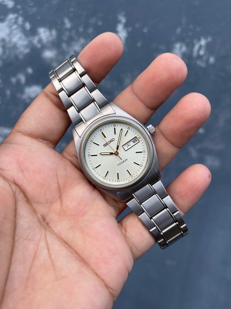 JAM TANGAN PRIA SEIKO TITANIUM QUARTZ 7N43 9100 ORIGINAL JAPAN, Fesyen ...