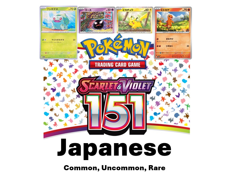 Japanese 151 Commons, Uncommon & Rares, Hobbies & Toys, Toys & Games on Carousell