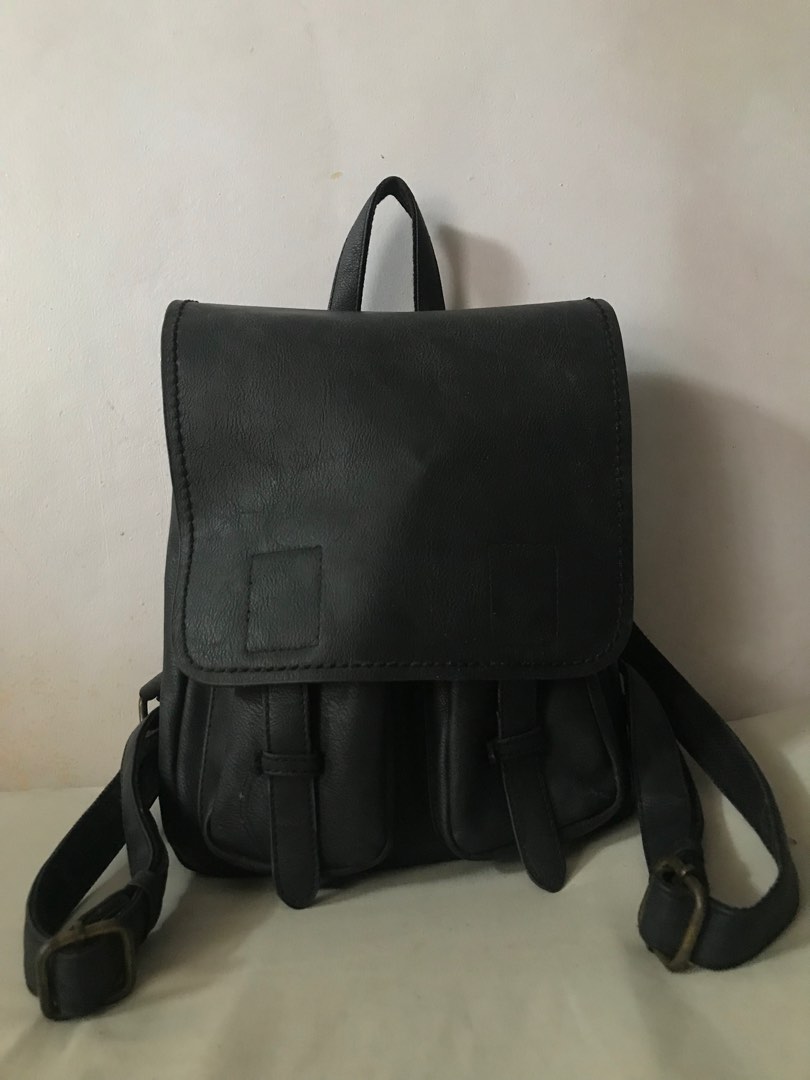 Japanese Leather Backpack, Women's Fashion, Bags & Wallets, Backpacks ...