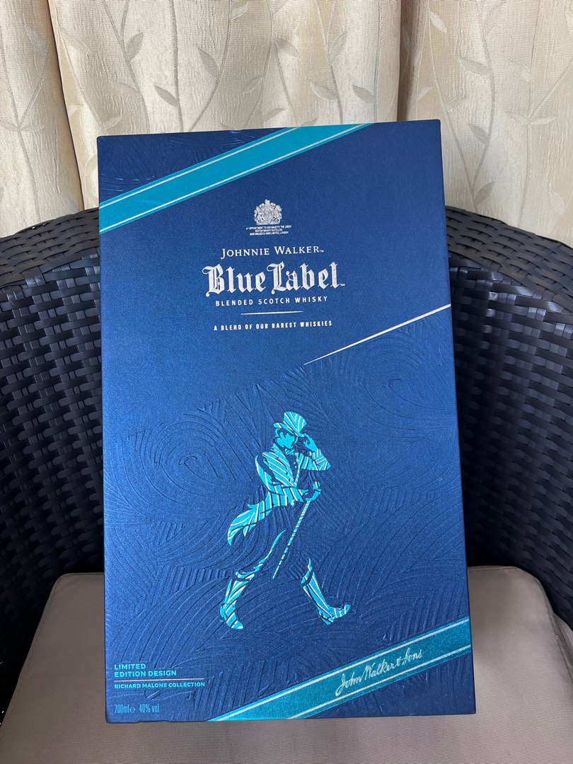 Johnnie Walker Blue Label Box, Food & Drinks, Beverages on Carousell