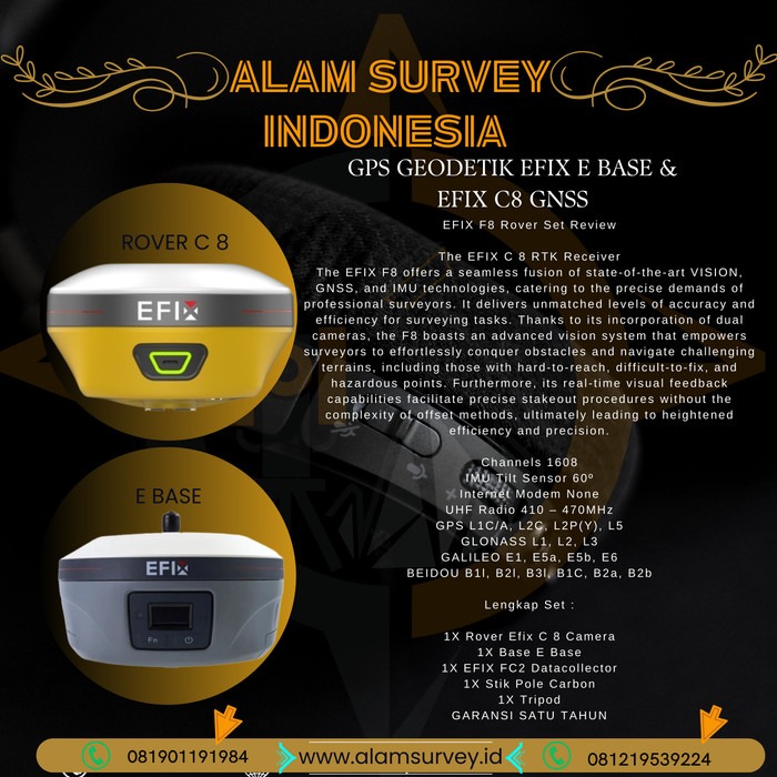 JUAL GPS GEODETIK EFIX C5 GNSS HUB FERY 0812-1953-9224, Elektronik, Lainnya di Carousell