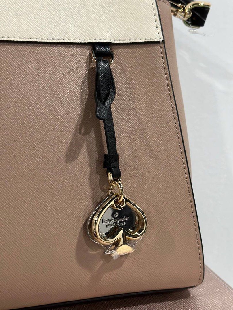 Kate Spade Madison Medium Satchel Crossbody with Charm in Toasted ...