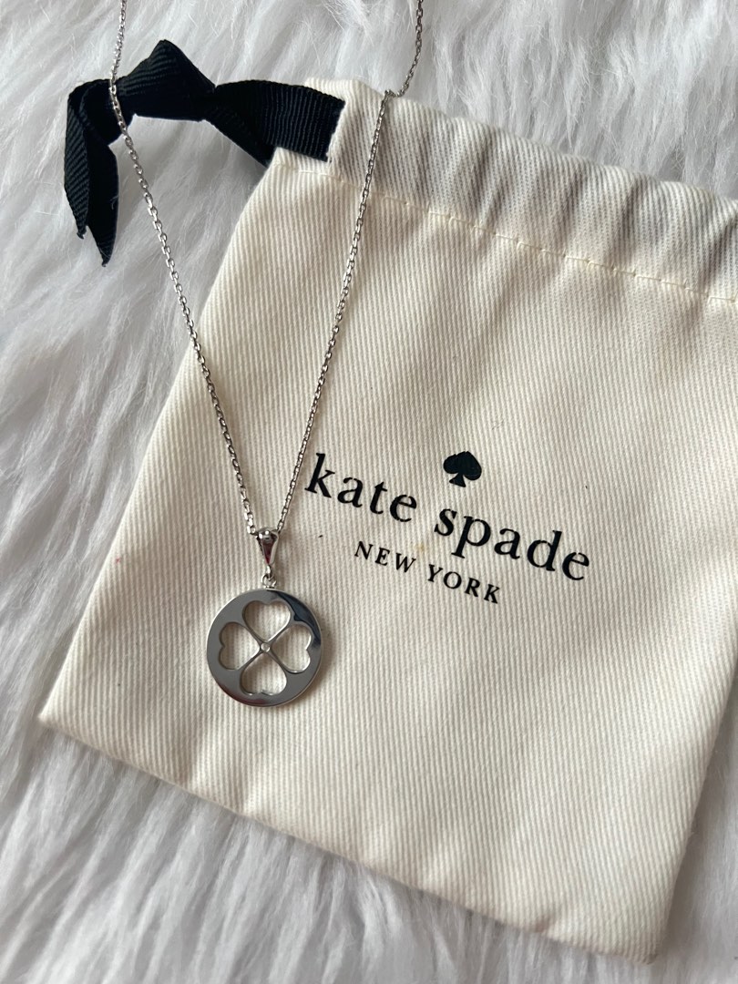 Kate Spade Symbol Spade Floral Necklace in silver color, Women's ...