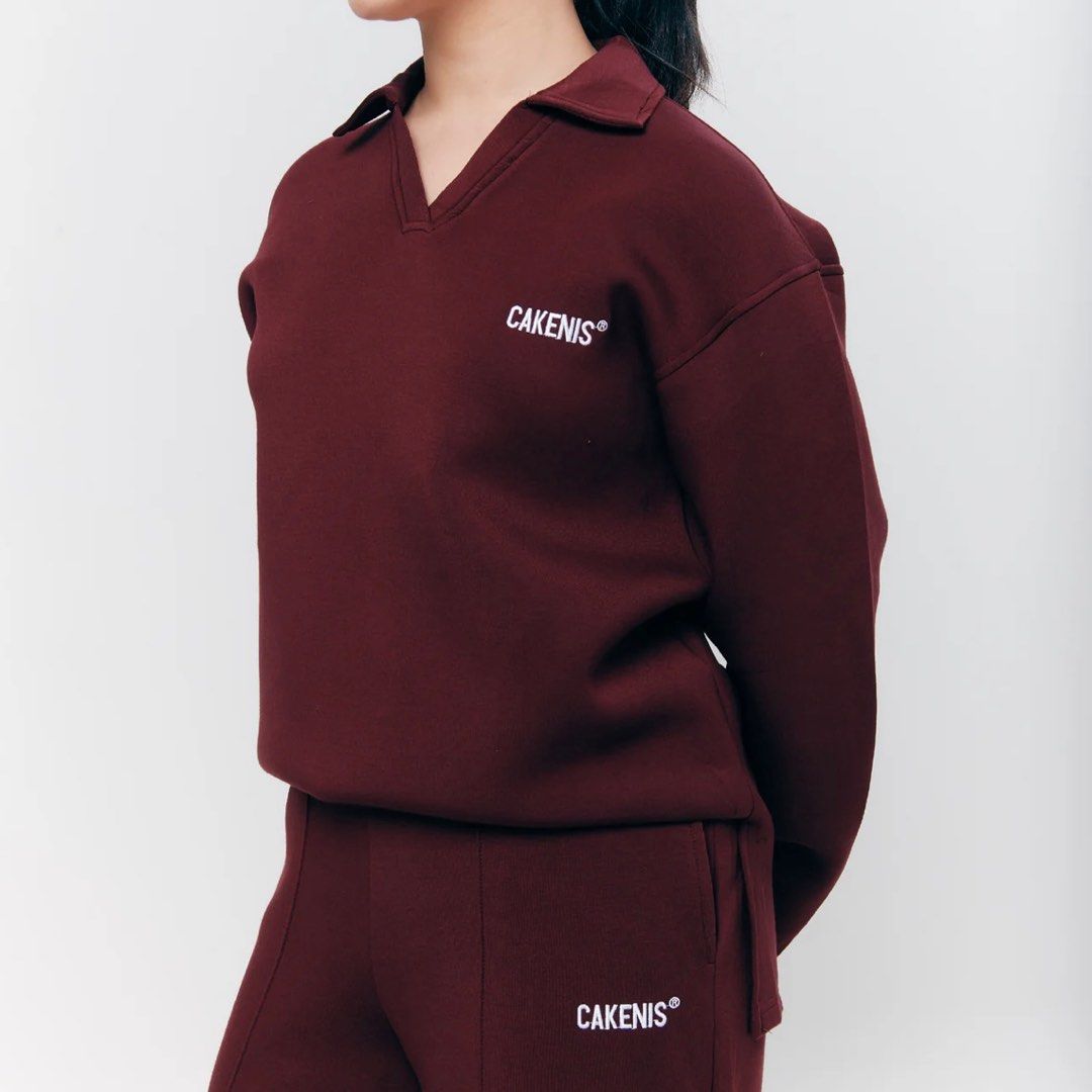 (L) Cakenis Hailey Set in Meroon, Women's Fashion, Tops, Blouses on ...